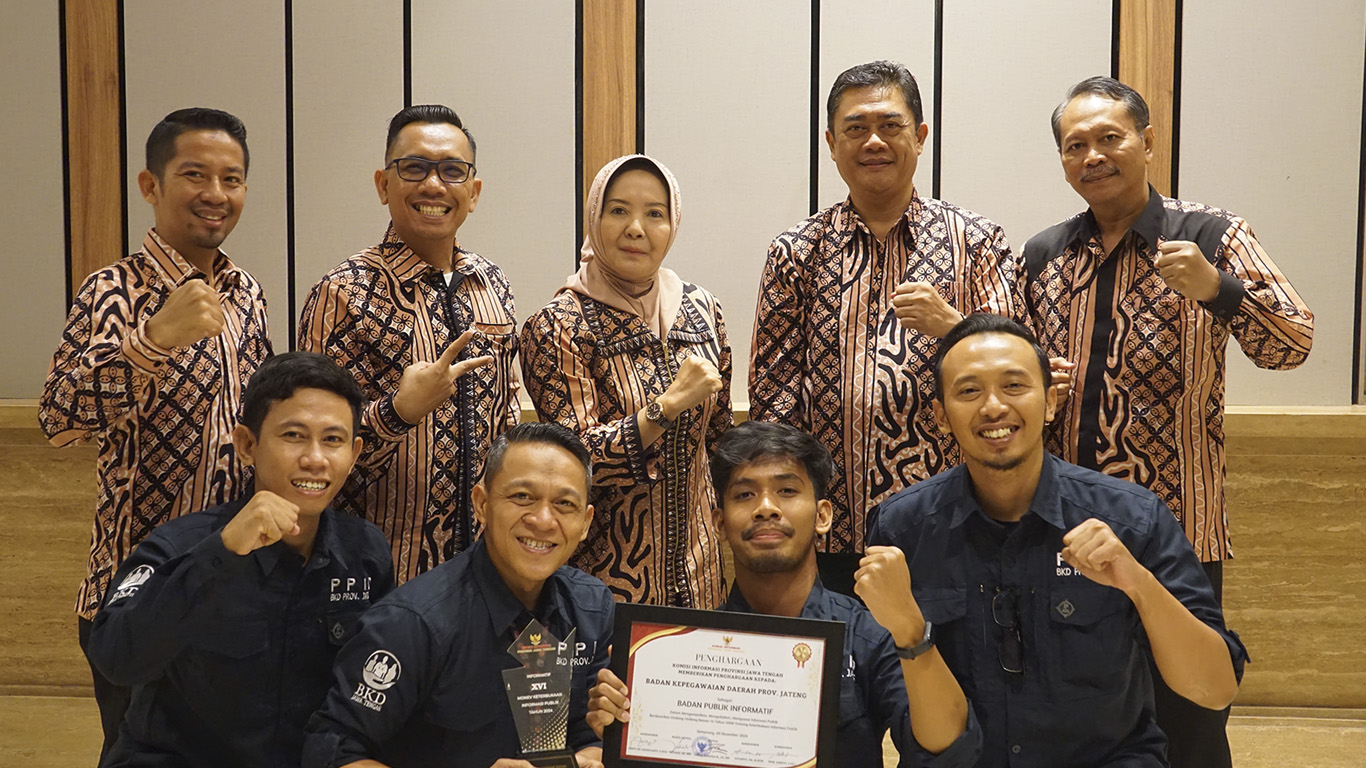 BKD Provinsi Jawa Tengah Berhasil Mempertahankan Predikat Informatif di Acara KIP Award 2024